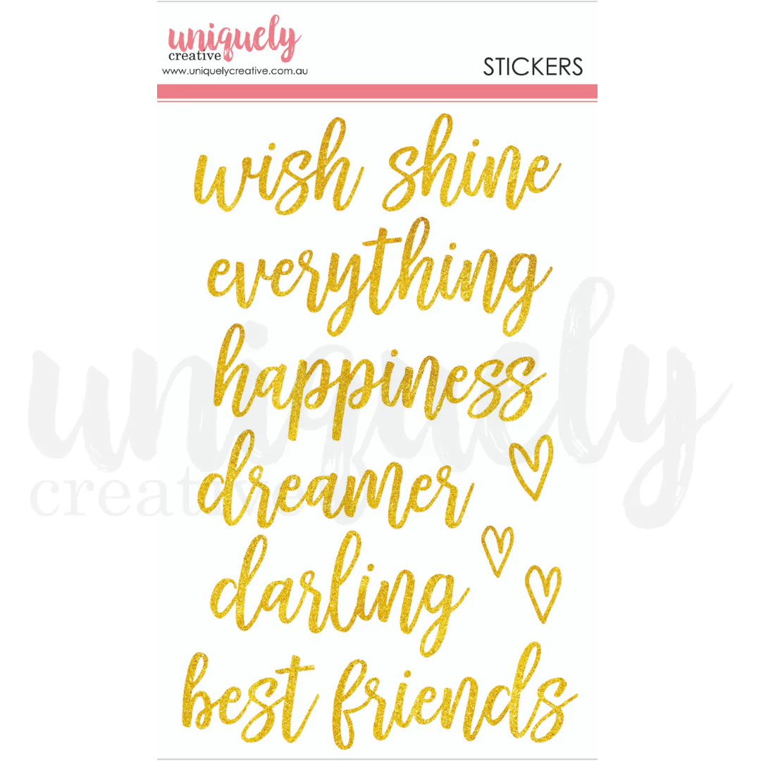 Title Stickers – Wish - TRC Creative