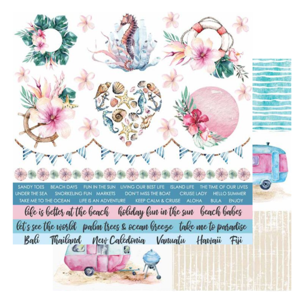 Tropical Dreams 12 x 12 Paper - TRC Creative